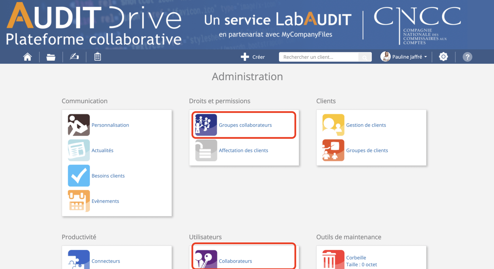 Les premiers pas sur la plateforme AUDITdrive