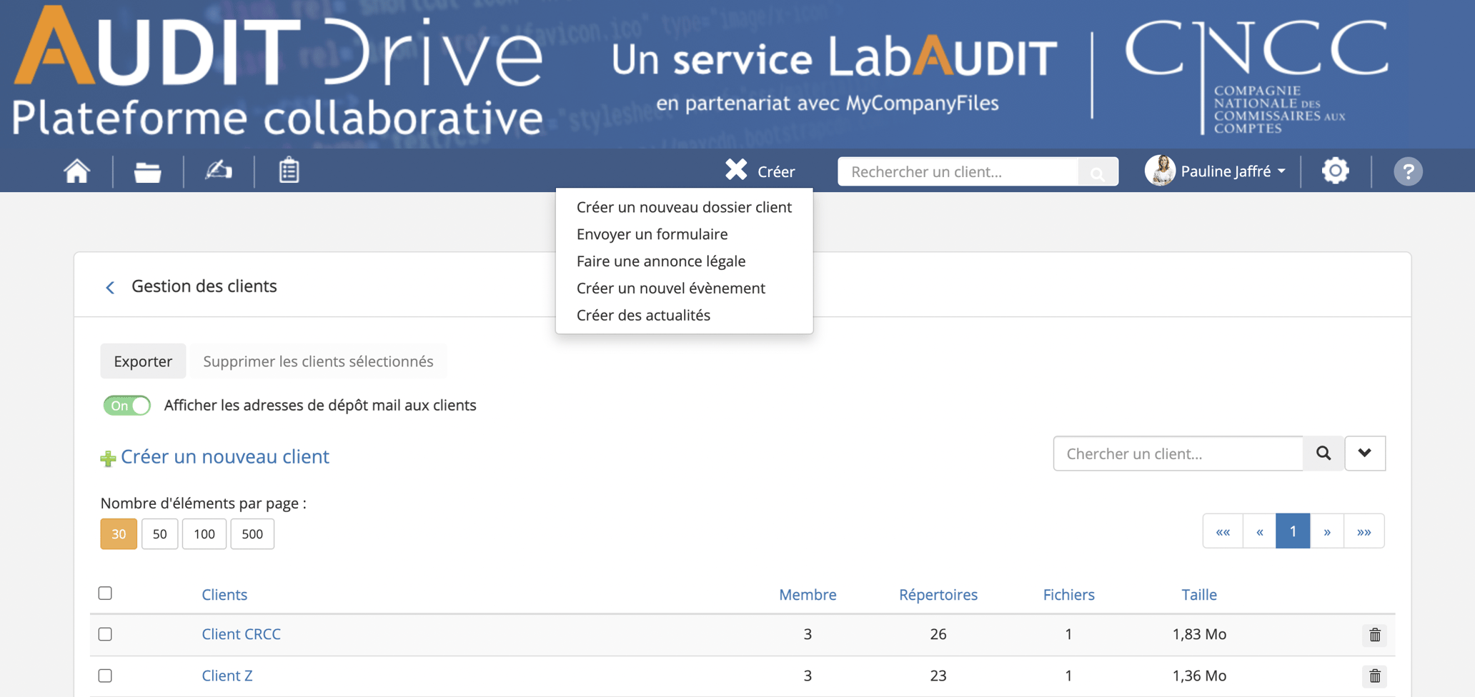 Les premiers pas sur la plateforme AUDITdrive